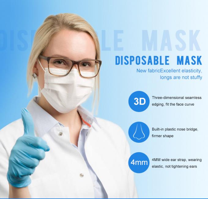 3 Ply Disposable Non Sterile Earloop Breathing Face Mask Bfe98