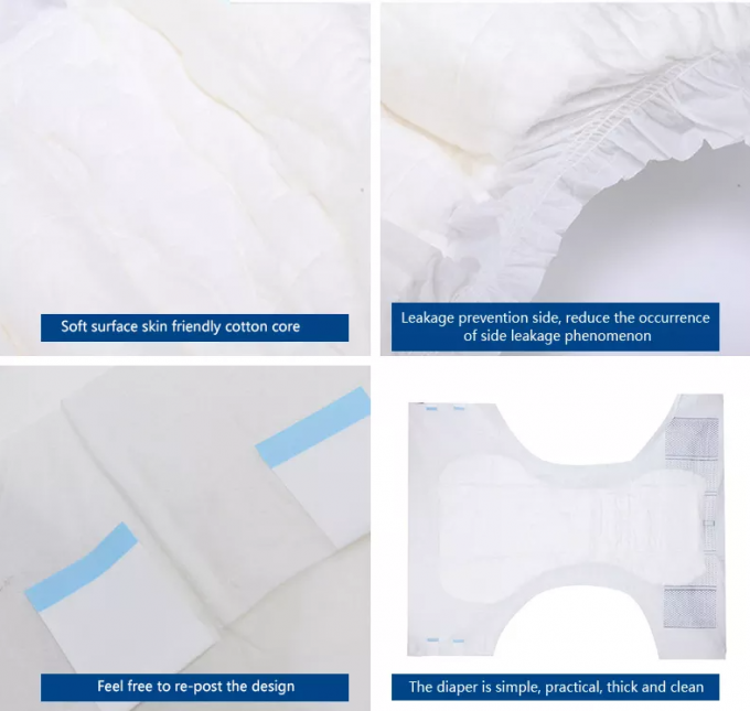 Professional Quick Dry Fluff Pulp Disposable Adult Diaper Panties
